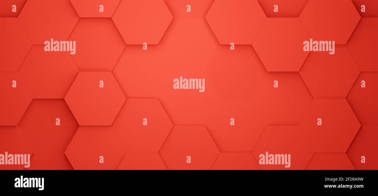 Hexagons or honeycombs tiles, 3D rendering hexagonal wallpaper, geometric illustration, abstract ...