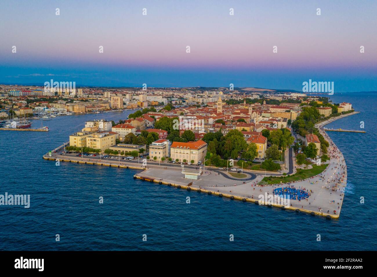 Aerial view zadar waterfront sunset hi-res stock photography and images ...