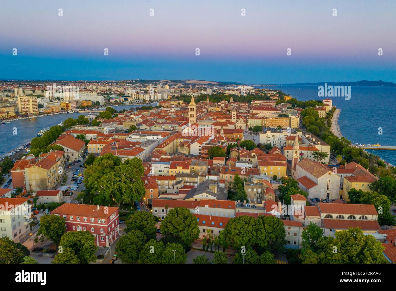 Aerial view zadar waterfront sunset hi-res stock photography and images ...