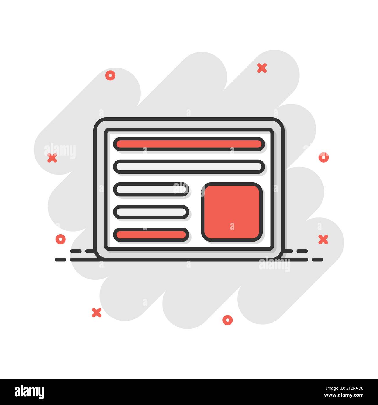 Vector cartoon newspaper icon in comic style. News sign illustration ...