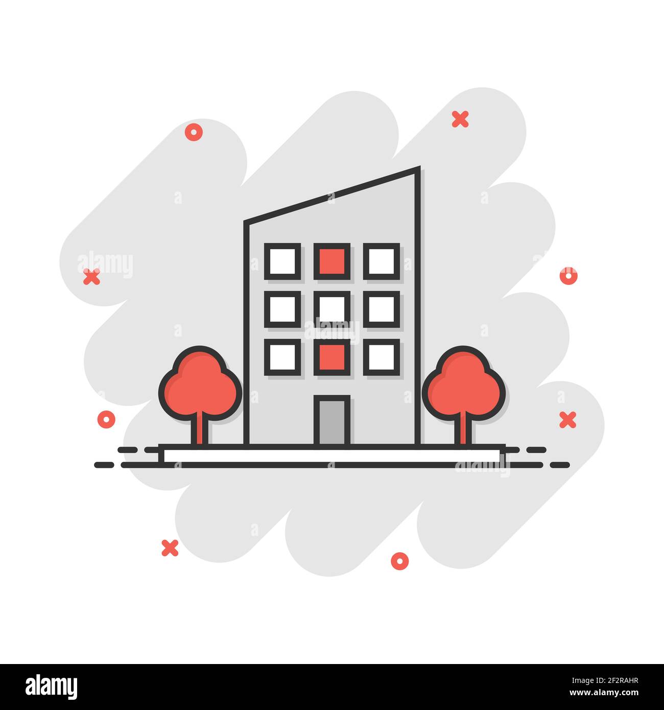 Cartoon illustration park trees Stock Vector Images - Alamy