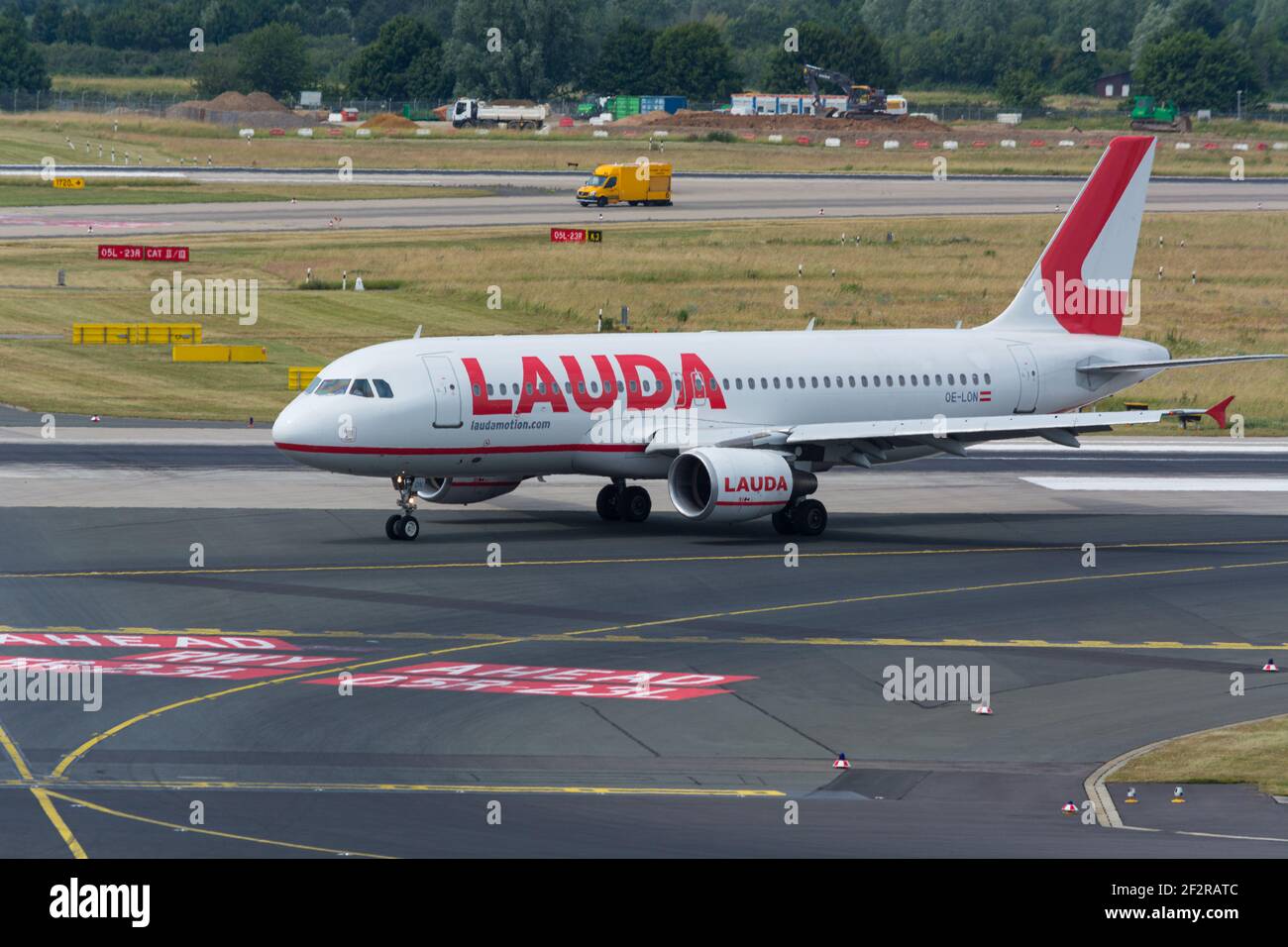 DuSSELDORF, NRW, GERMANY - JUNE 18, 2019: Airplane of the Lauda Air at ...