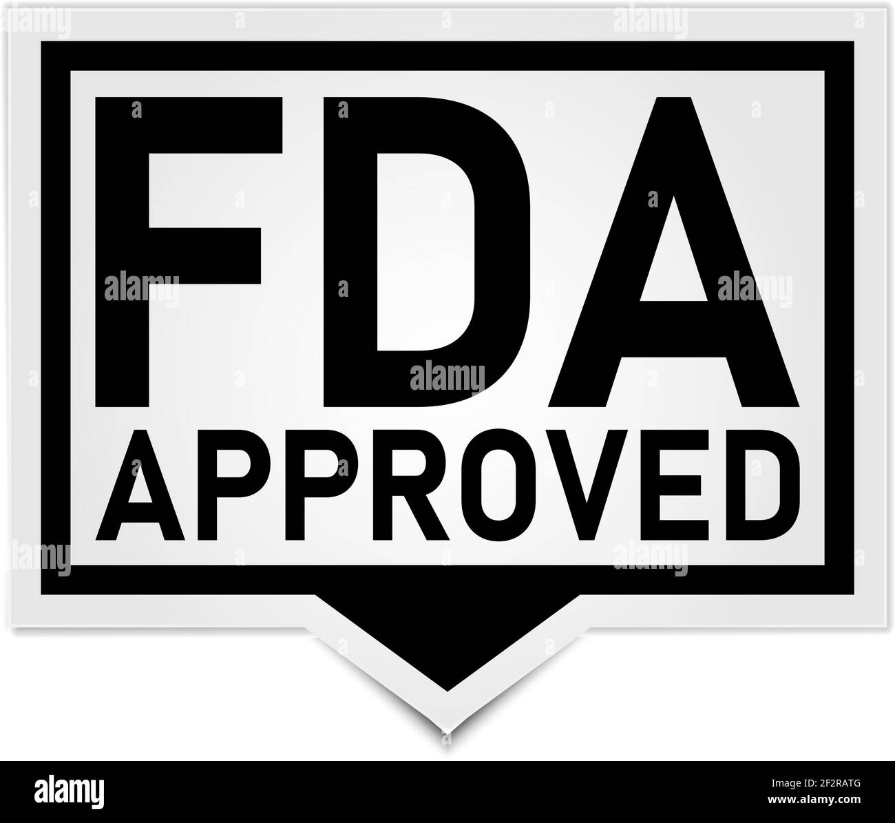 fda approved sign. fda approved paper origami speech bubble. fda ...
