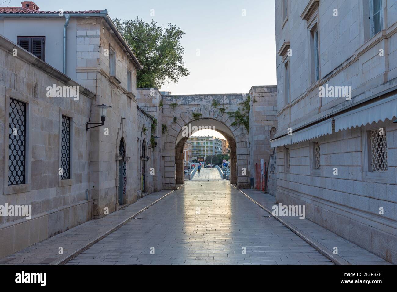 Bridge gate in the historical center of Croatian town Zadar Stock Photo ...