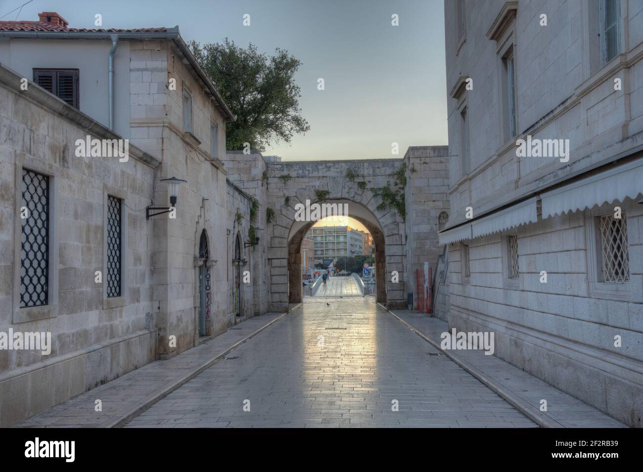 Bridge gate in the historical center of Croatian town Zadar Stock Photo ...