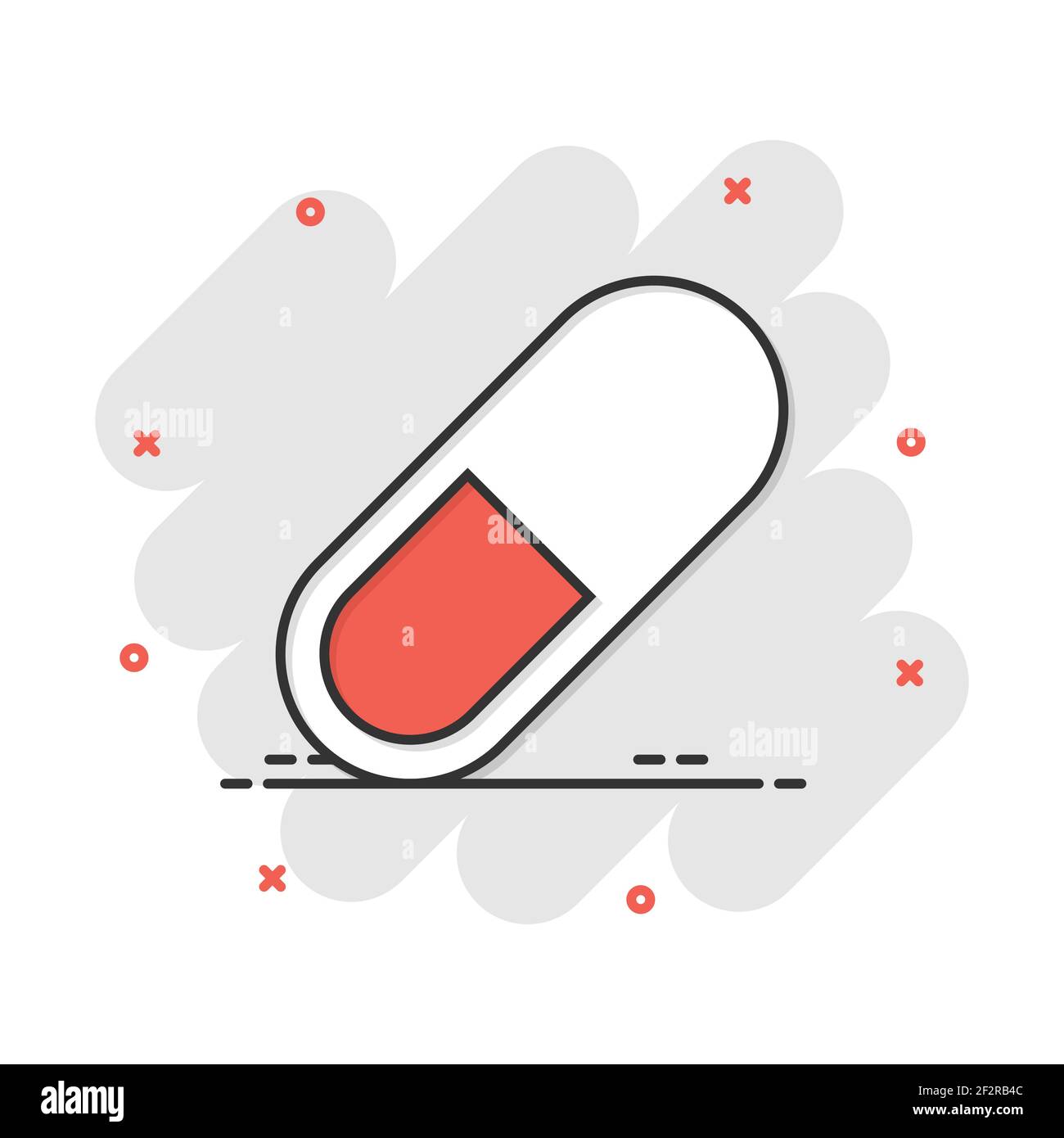Pill icon in comic Cut Out Stock Images & Pictures - Alamy