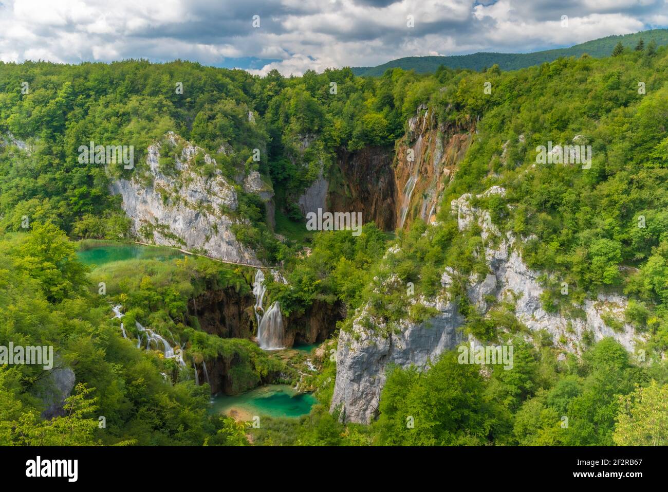 Veliki slap waterfall at plitvice lakes national park in Croatia Stock ...