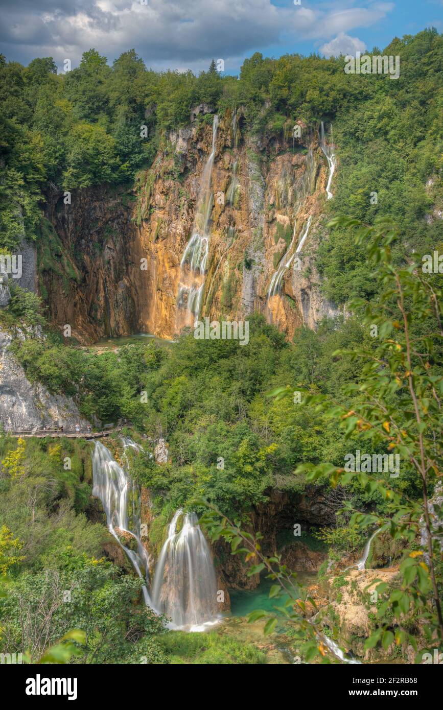 Veliki slap waterfall at plitvice lakes national park in Croatia Stock ...