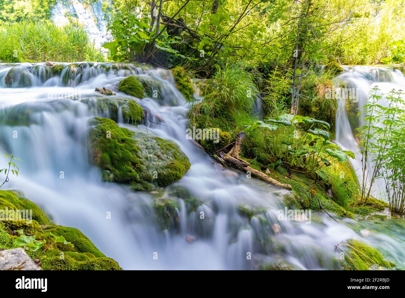 Waterfall at Plitvice lakes national park in Croatia Stock Photo - Alamy