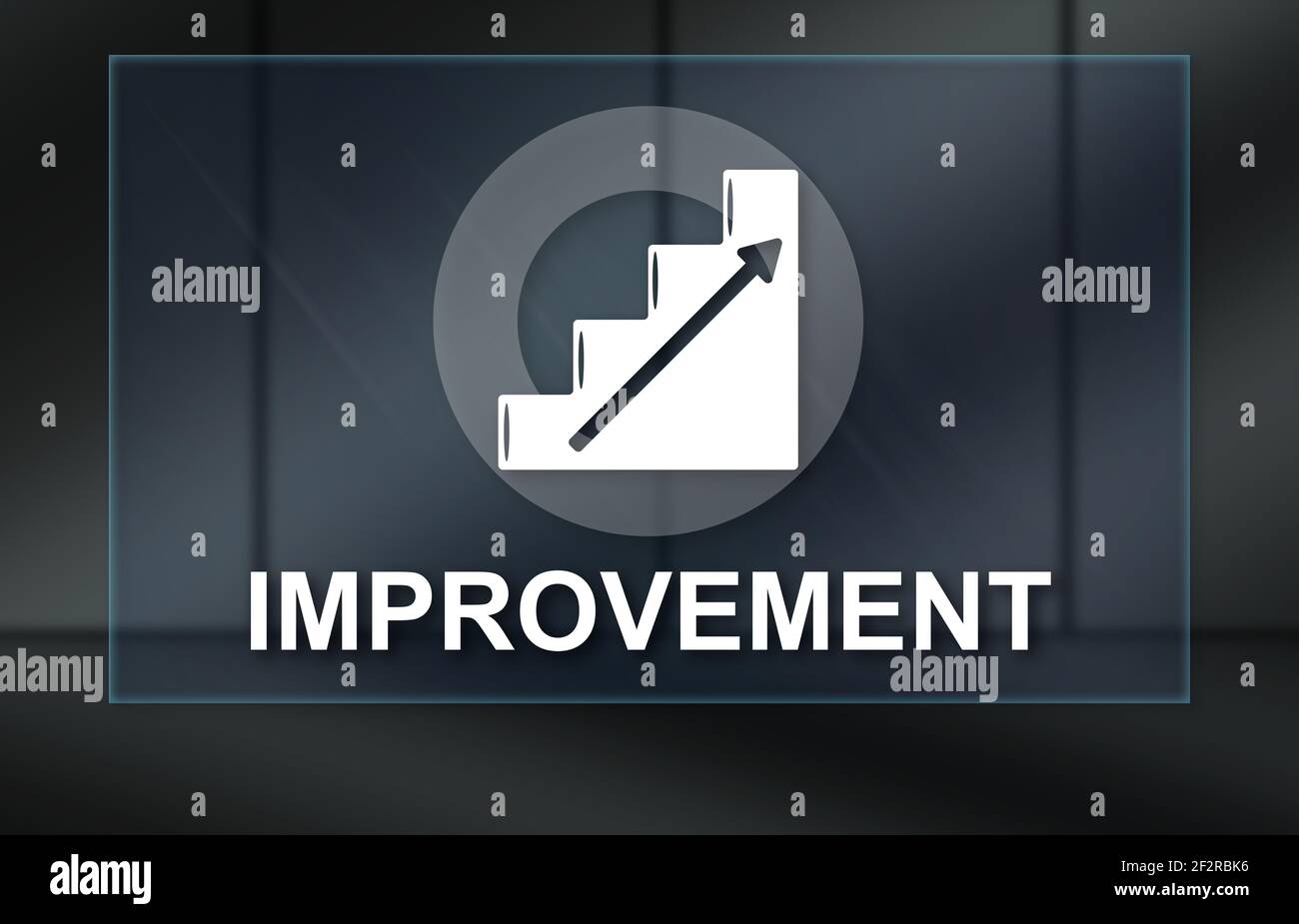Improvement concept on dark background Stock Photo - Alamy