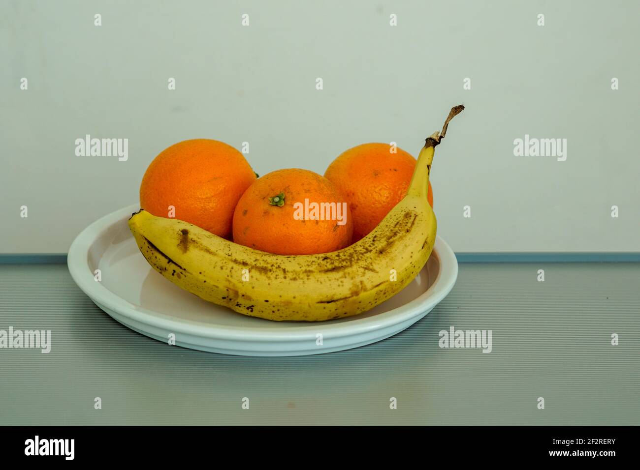 Fresh fruit in the hospital photographed on the tray with natural light ...