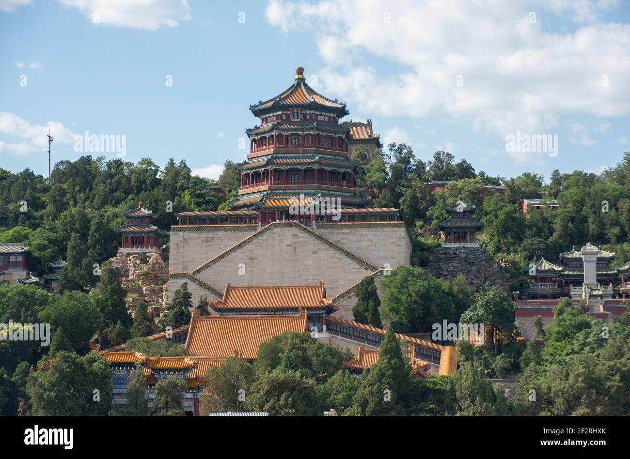 Medieval temple on the top of the mountain Stock Photo - Alamy