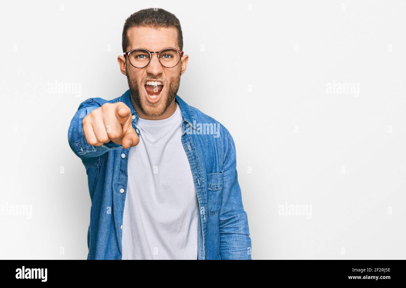Angry guy yelling finger pointing hi-res stock photography and images ...