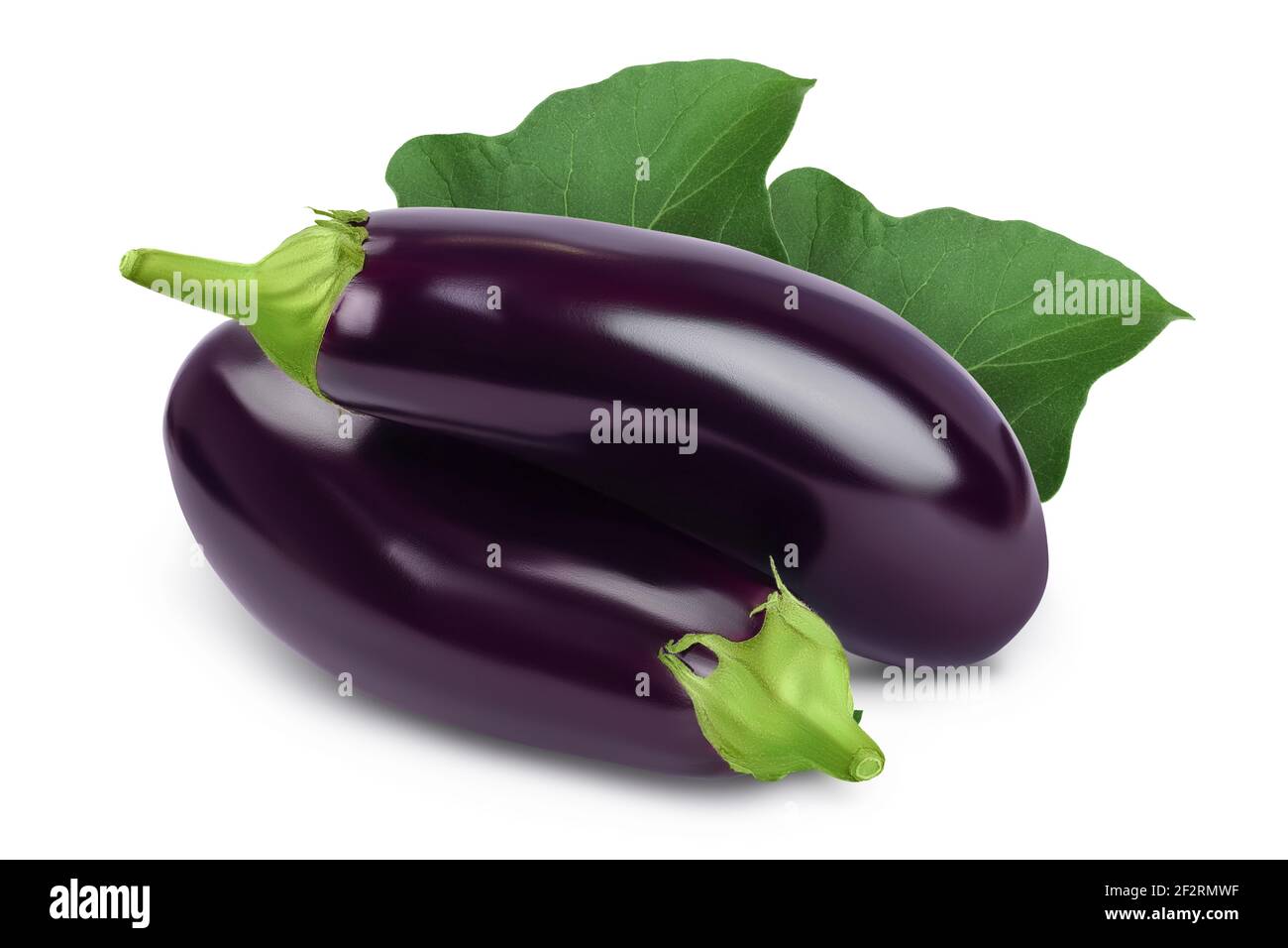 Eggplant or aubergine isolated on white background with clipping path ...