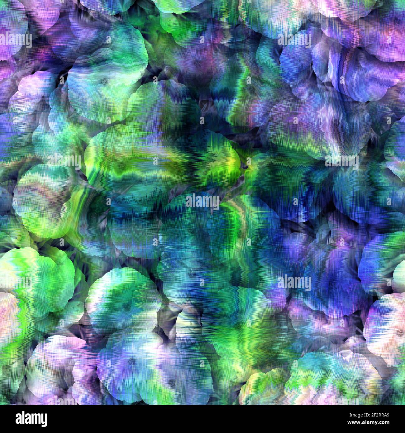 Seamless abstract color blobs with floral overlay Stock Photo - Alamy