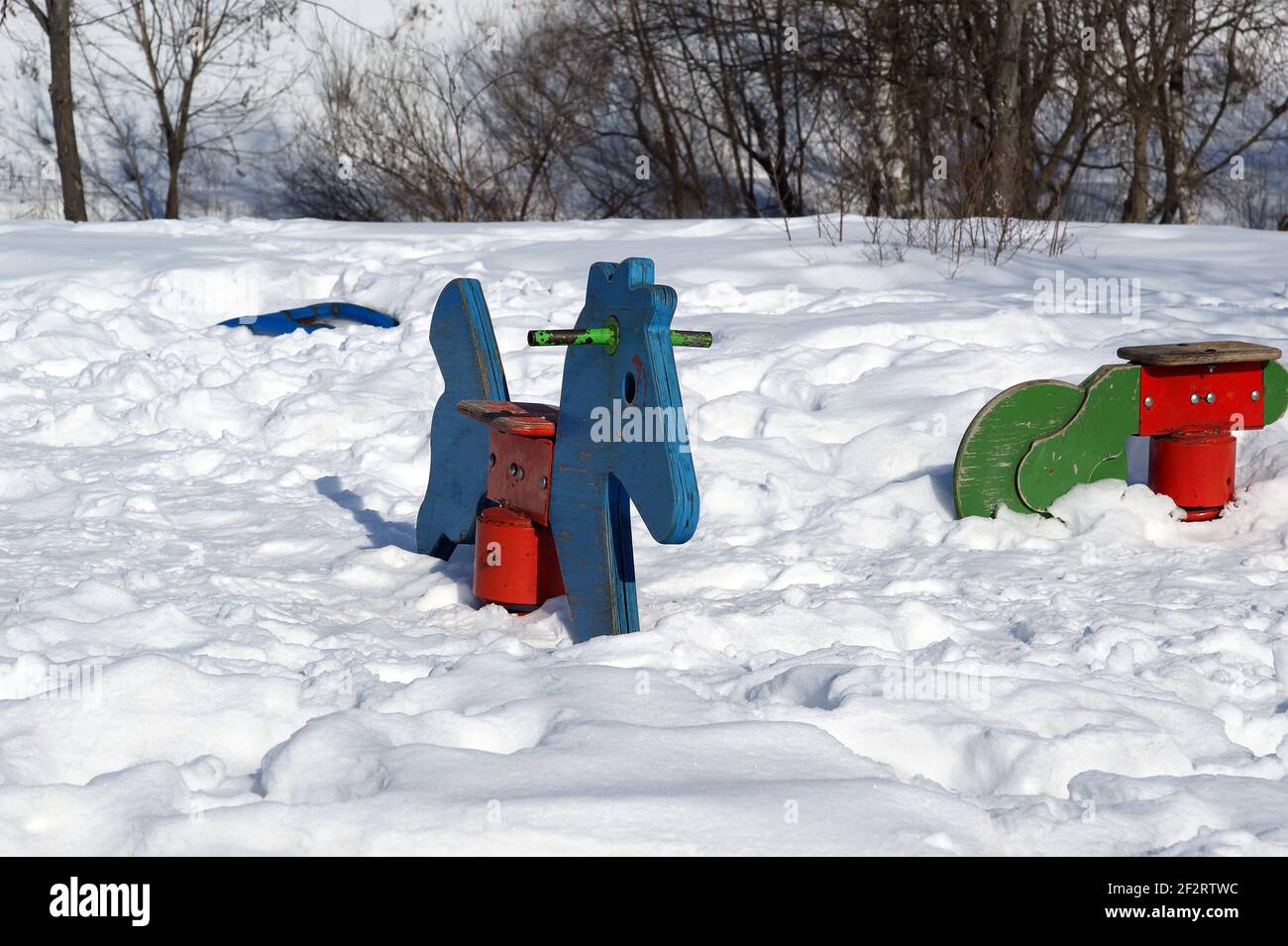 Playground snowy winters, Moscow, Russia Stock Photo - Alamy