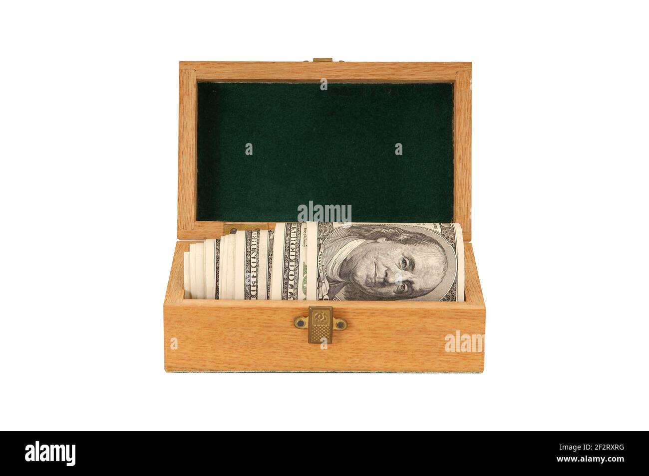 Hundred dollar bills in box hi-res stock photography and images - Alamy