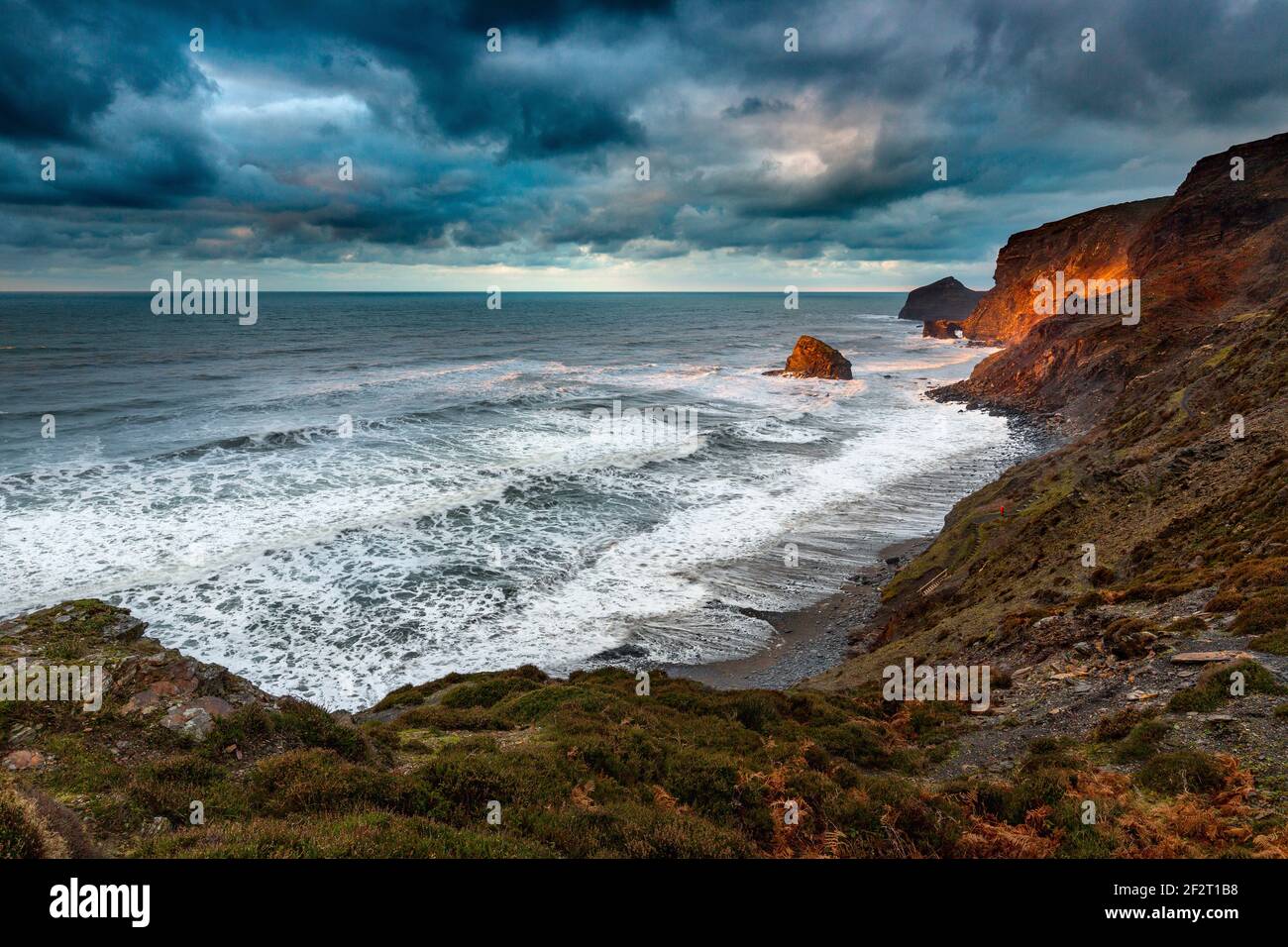 Strangles Cliffs; Cornwall; UK Stock Photo - Alamy