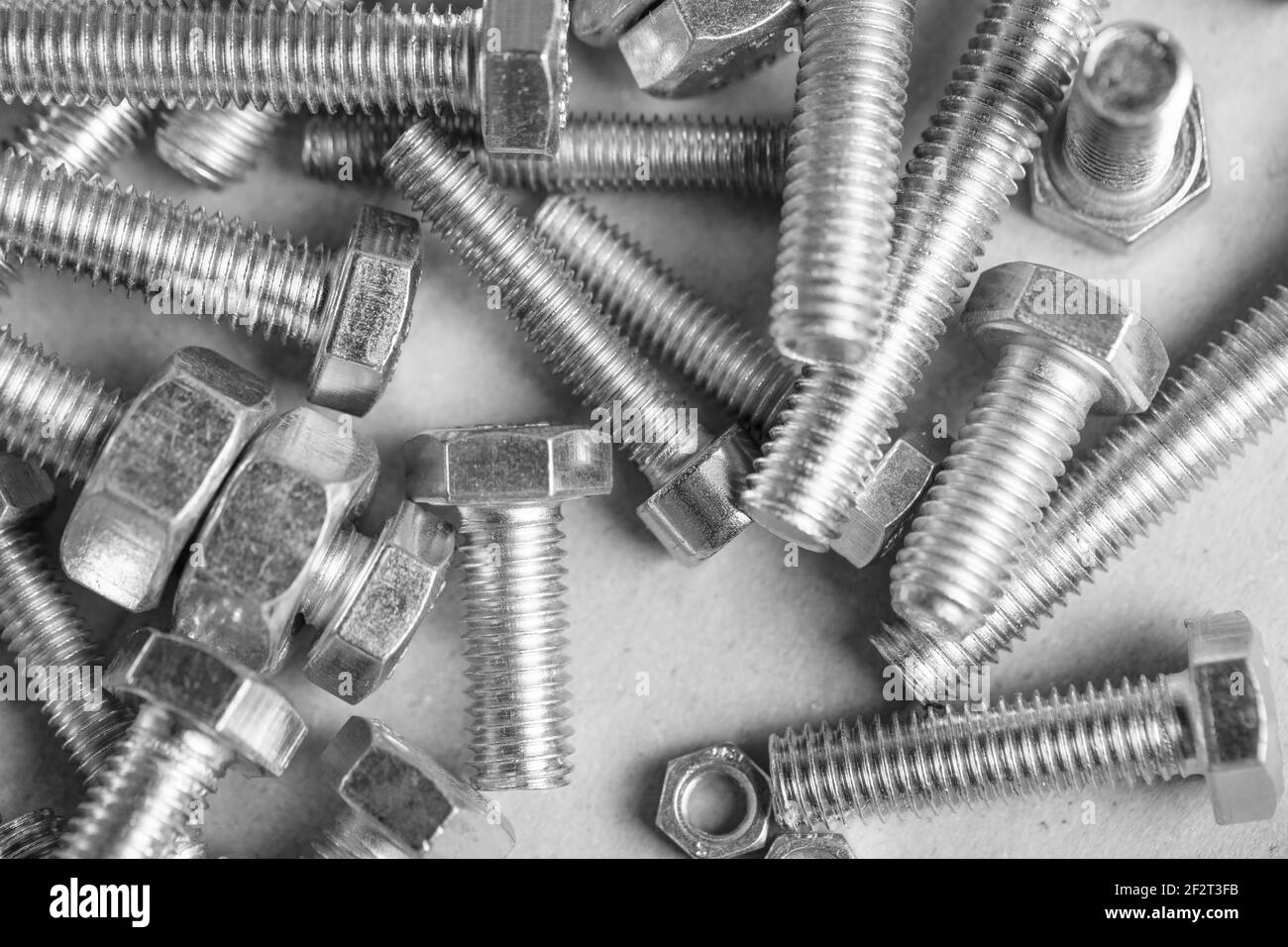 Bolts nuts on industrial Black and White Stock Photos & Images - Alamy
