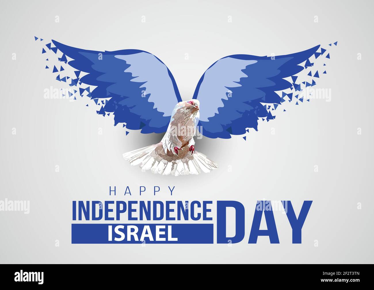 happy independence day israel. dove with israel flag wings. vector ...