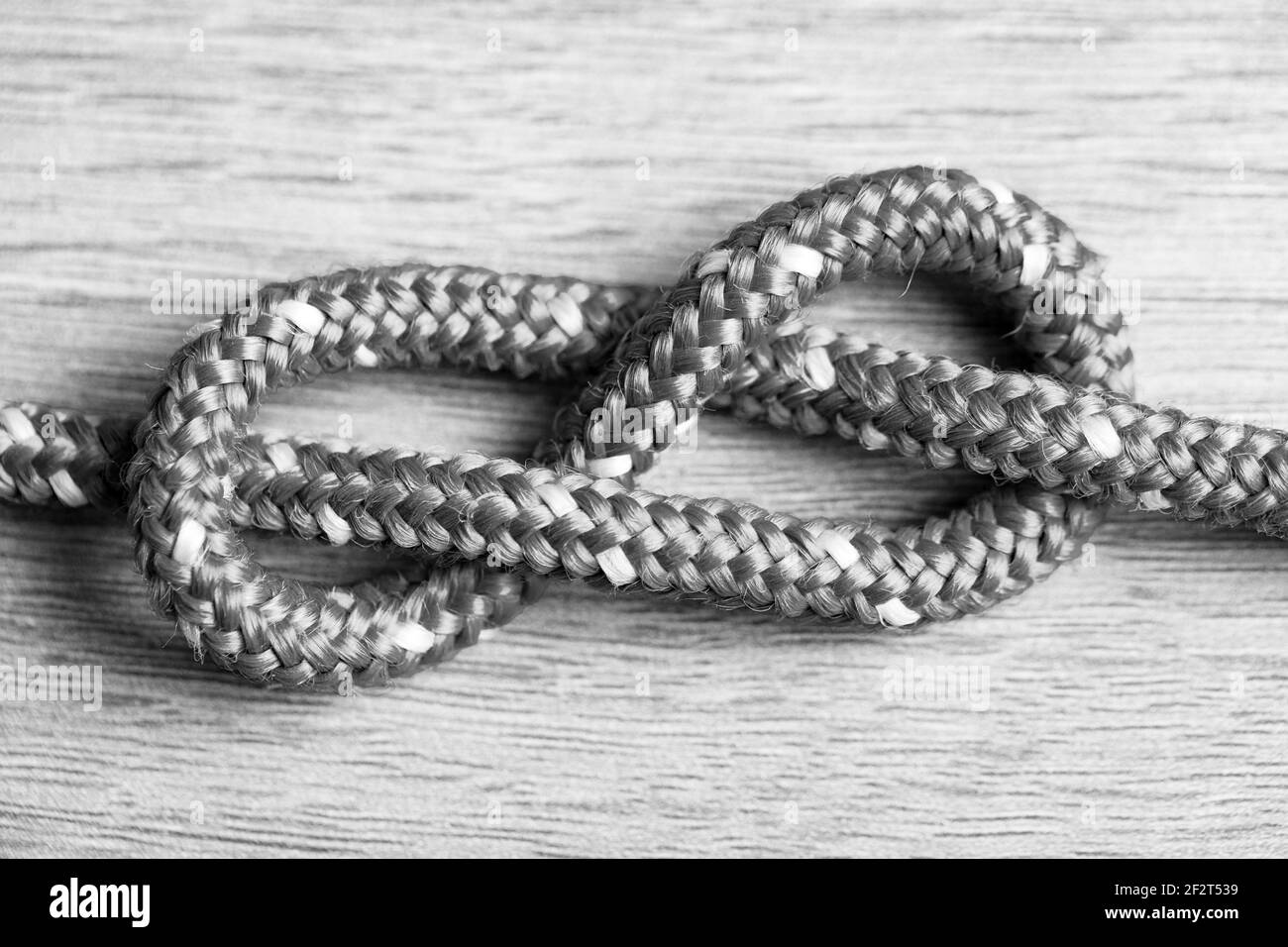 figure-of-eight knot, sailors world, rolling hitch. Ropes on sail boat ...