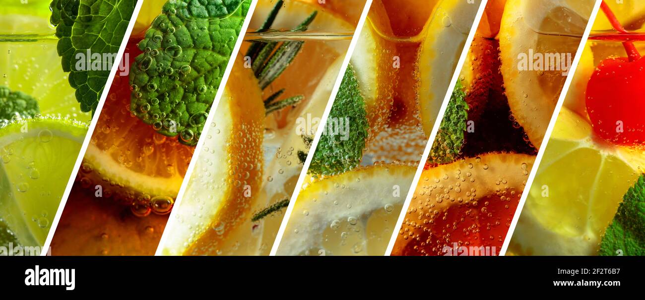 Cocktails collage hi-res stock photography and images - Alamy