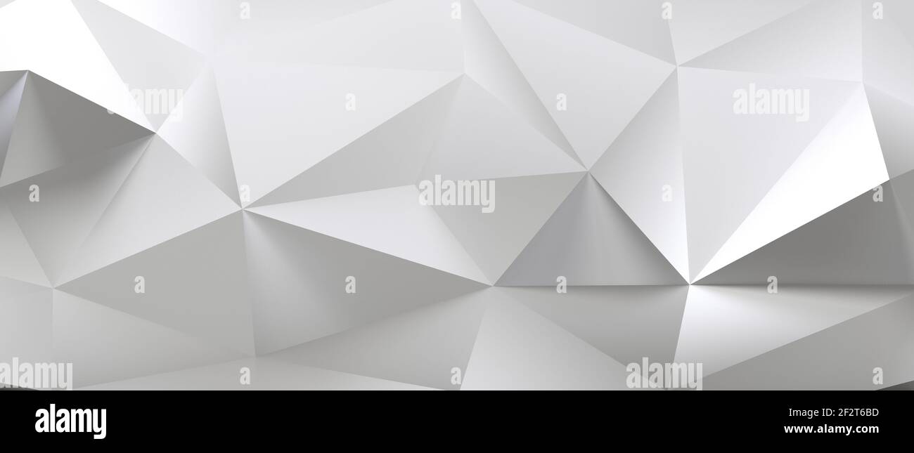 white geometric background - 3D rendering Stock Photo - Alamy