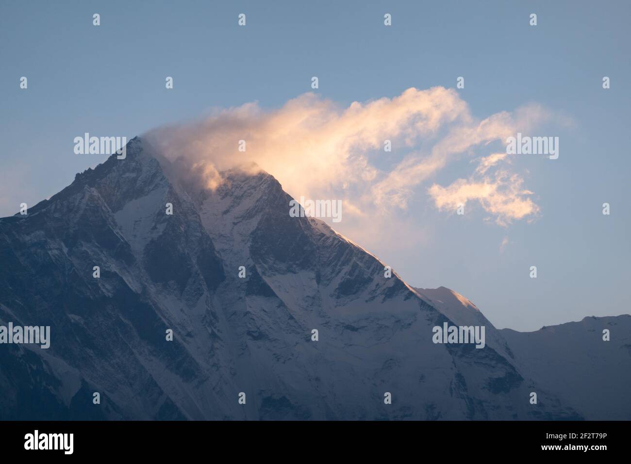A beautiful shot of snow-covered Himalayan Mountain Range Stock Photo ...