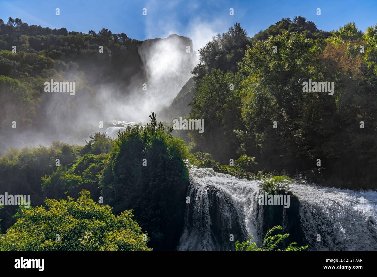 Beautiful view of the Marmore waterfalls (Cascate delle Marmore ...