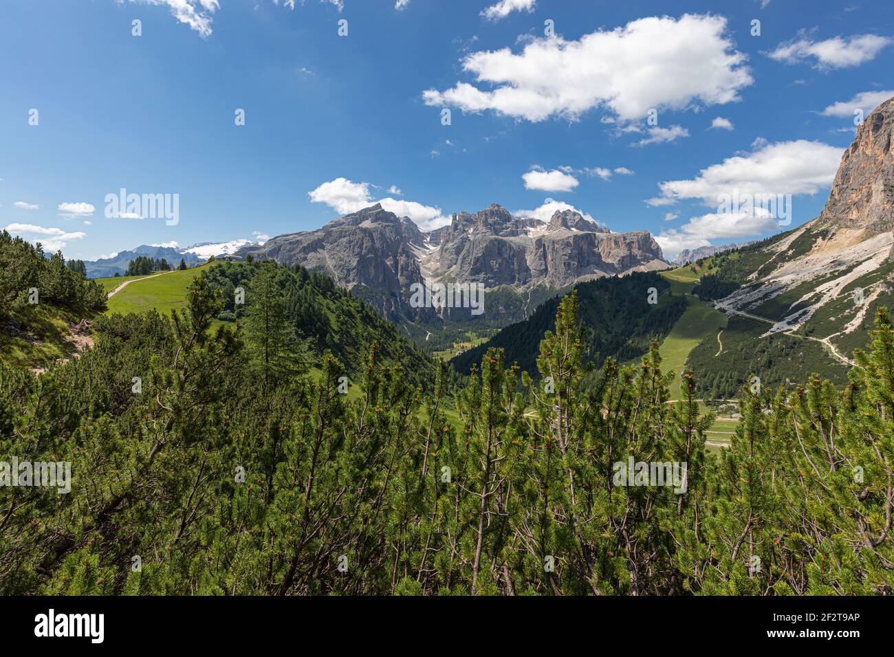 Beautiful view of the Italian Dolomites. Italian Alps, Colfosco - Alta ...