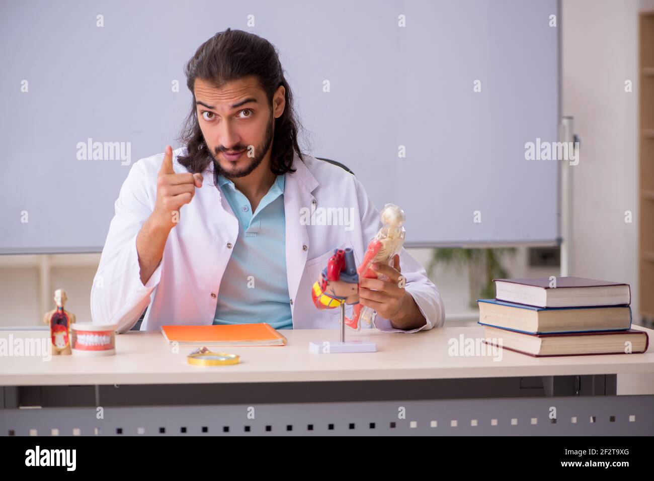Young student studying human anatomy Stock Photo - Alamy