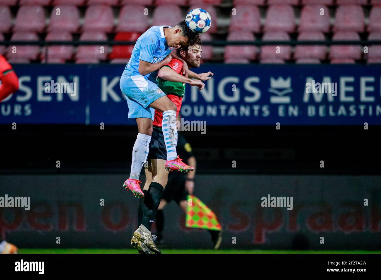 NIJMEGEN, NETHERLANDS - MARCH 12: Fredrik Oppegard of PSV U23, Javier ...