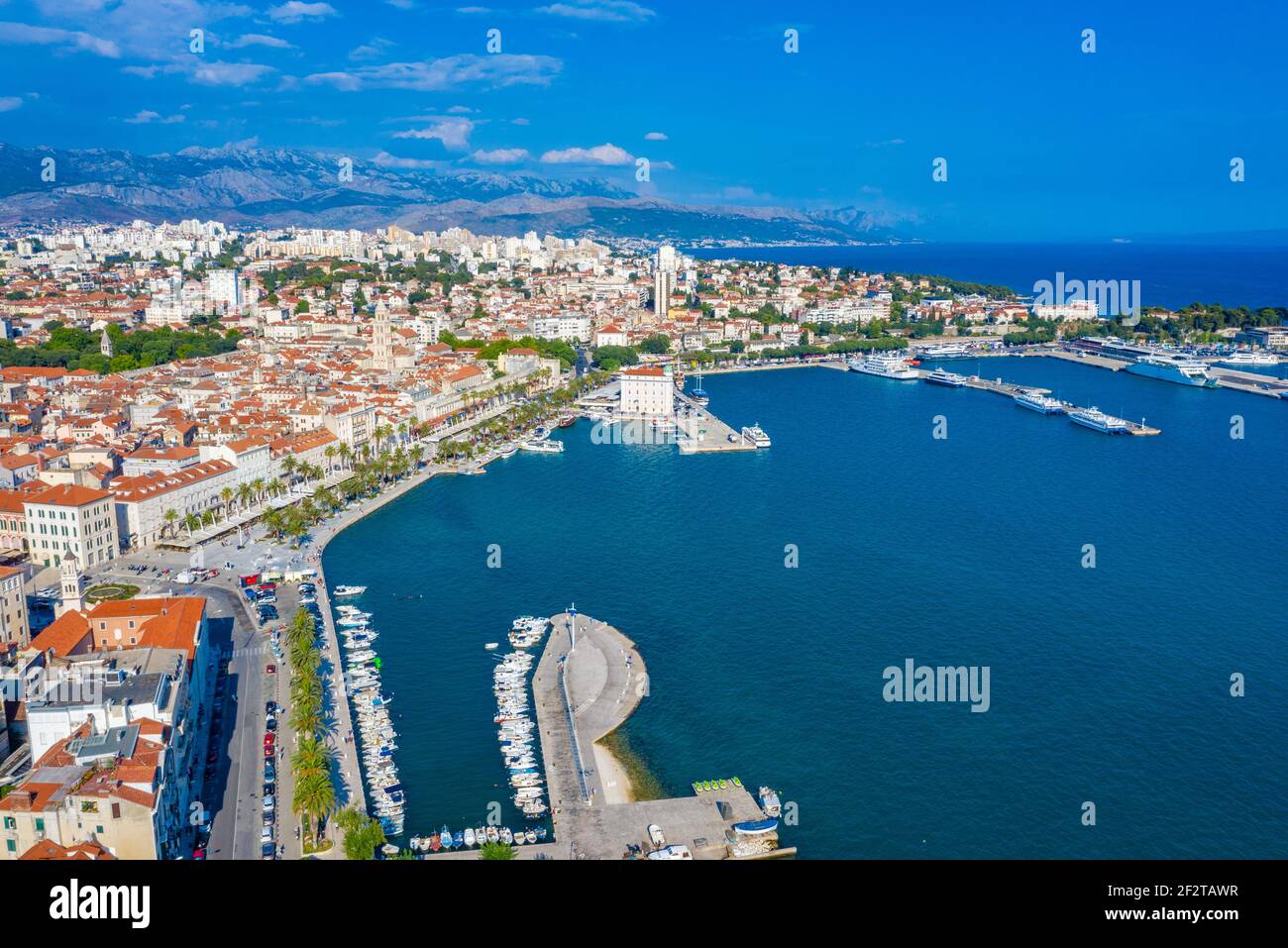 Aerial view of Croatian city Split Stock Photo - Alamy