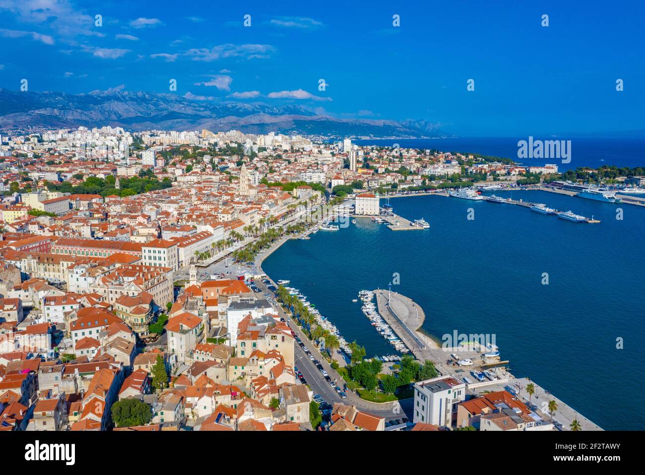 Aerial view of Croatian city Split Stock Photo - Alamy