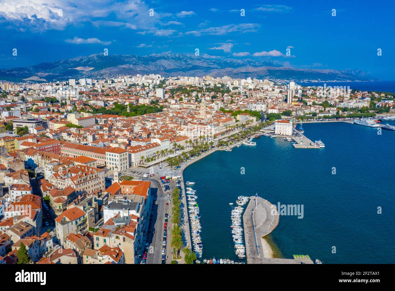 Aerial view of Croatian city Split Stock Photo - Alamy