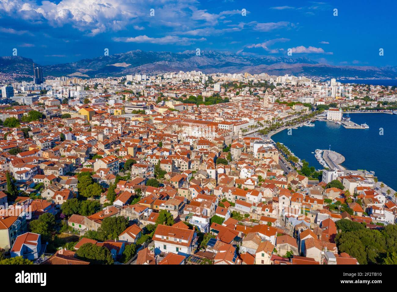 Aerial view of Croatian city Split Stock Photo - Alamy