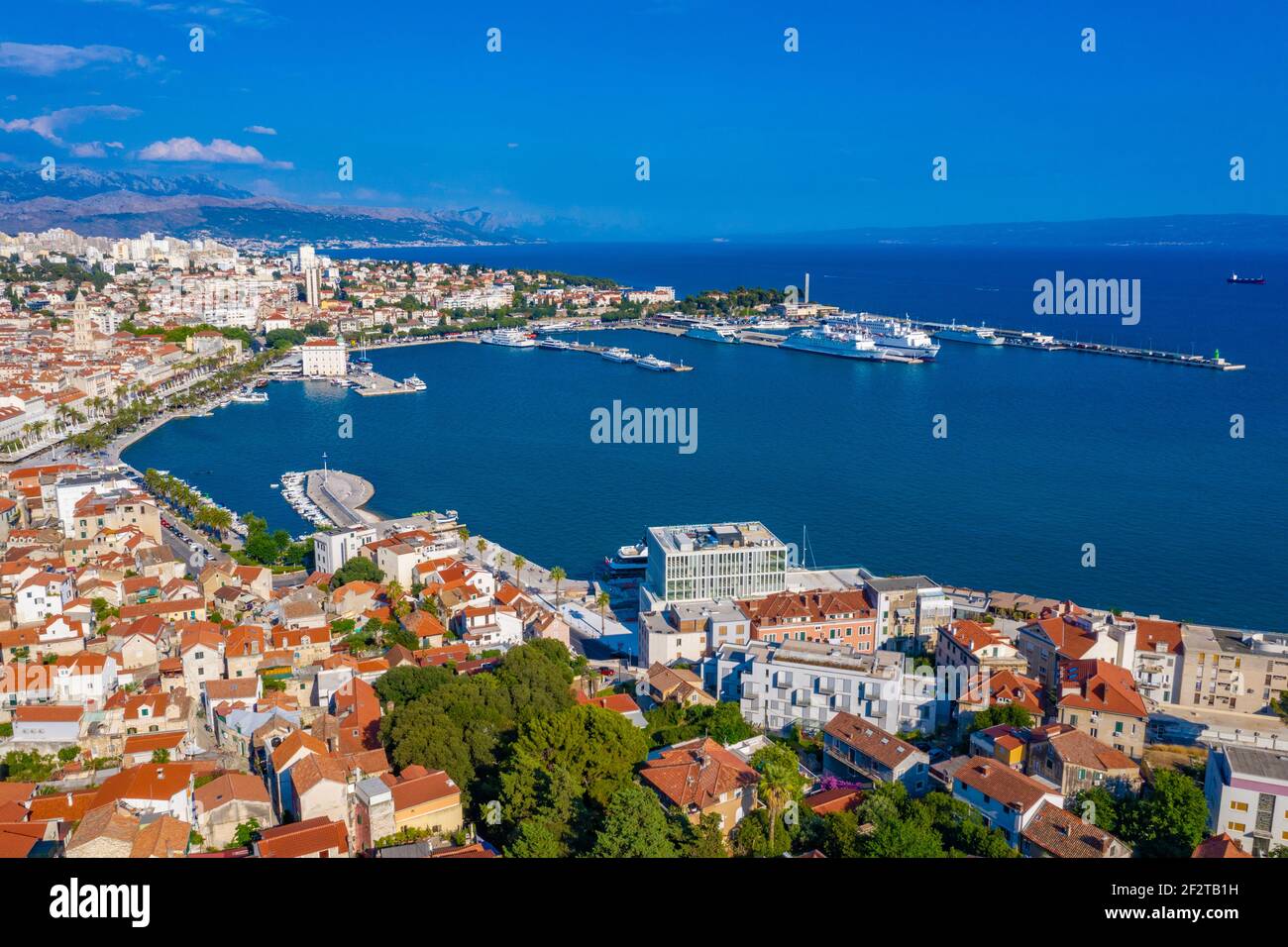 Aerial view of Croatian city Split Stock Photo - Alamy