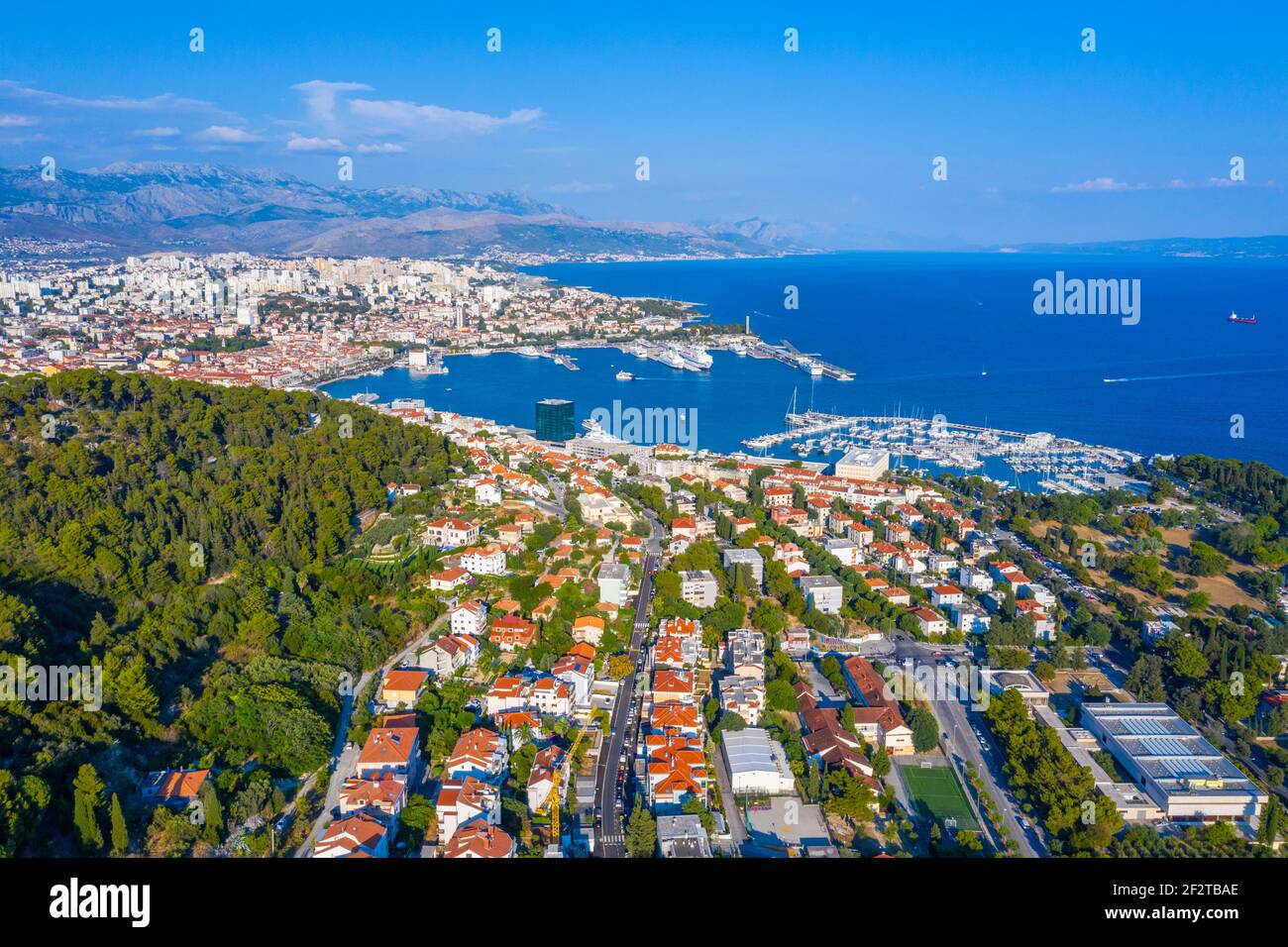 Aerial view of Croatian city Split Stock Photo - Alamy