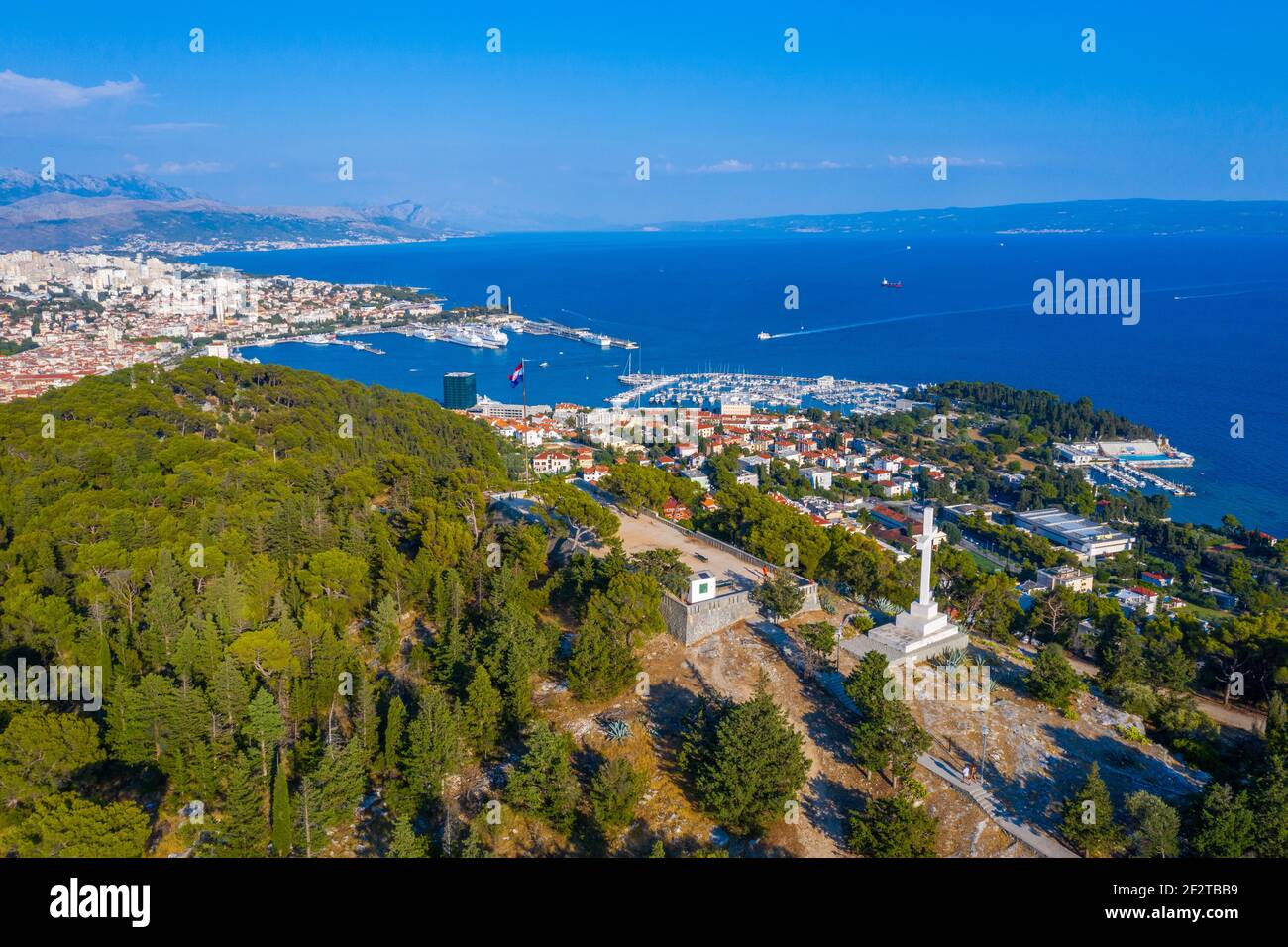 Aerial view of Split from Marjan hill in Croatia Stock Photo - Alamy