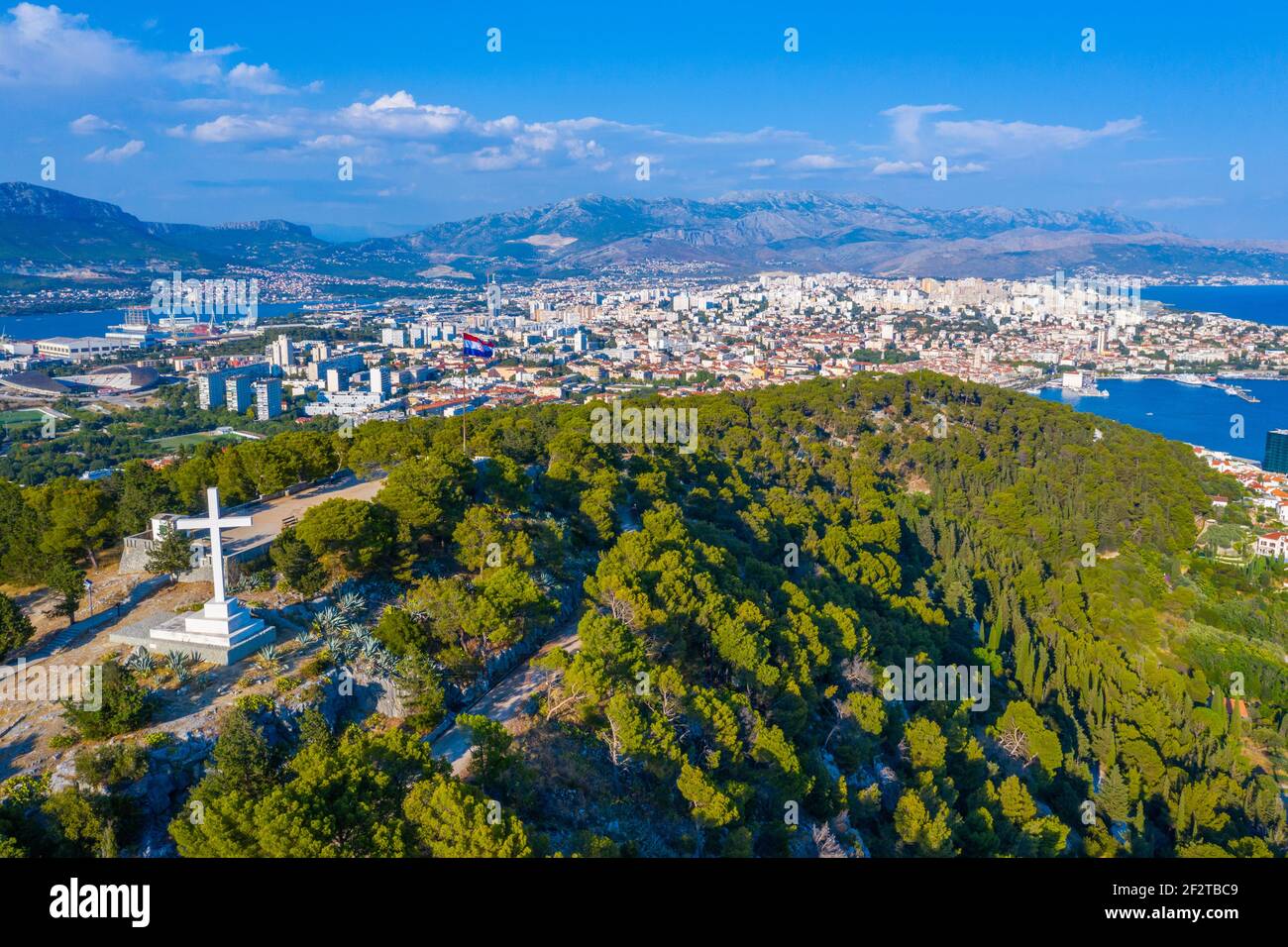 Aerial view of Split from Marjan hill in Croatia Stock Photo - Alamy