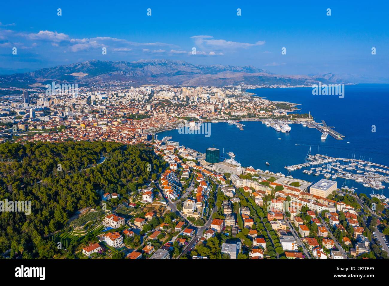 Aerial view of Croatian city Split Stock Photo - Alamy
