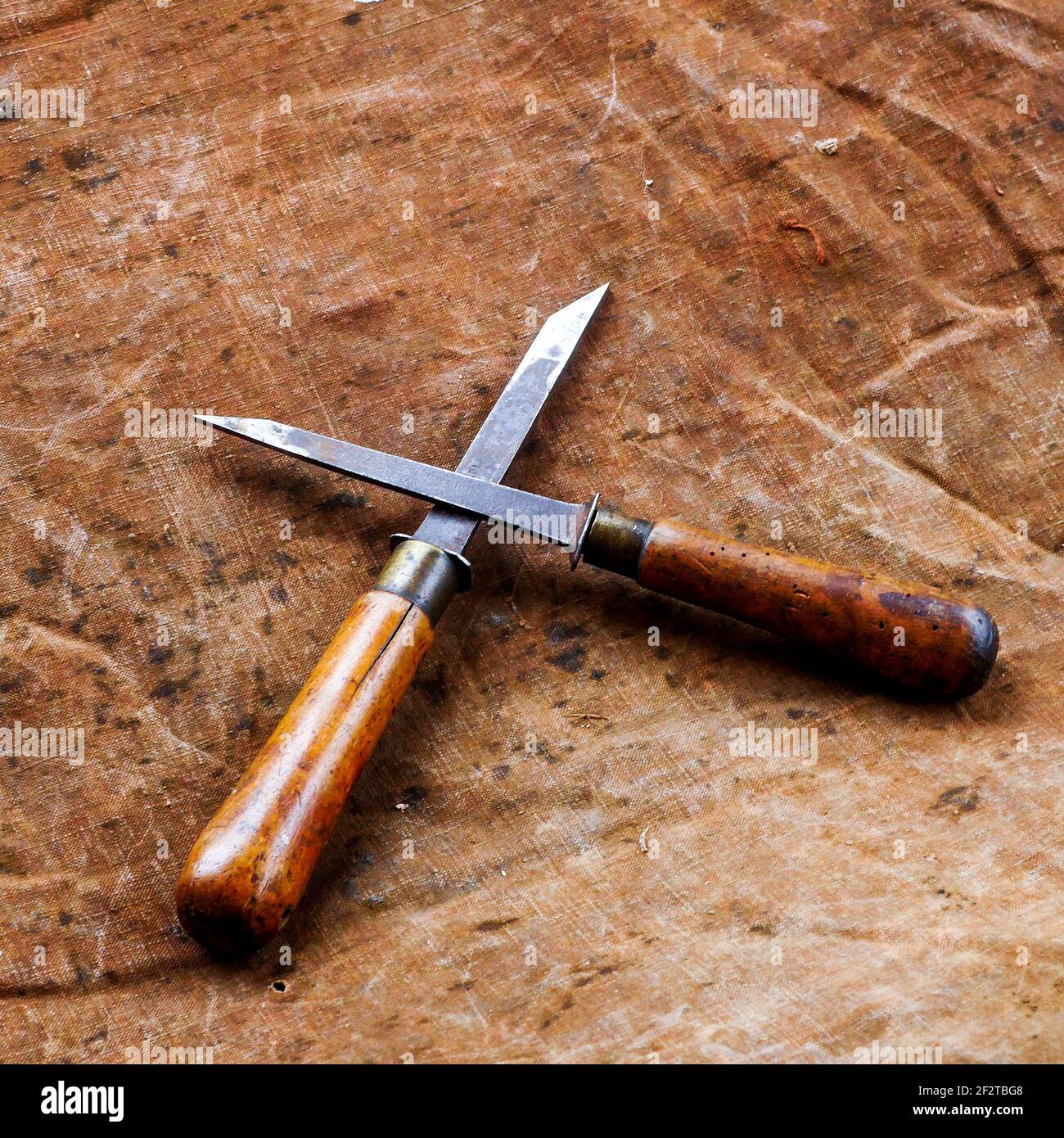 Vintage handmade sharp tools, France Stock Photo - Alamy