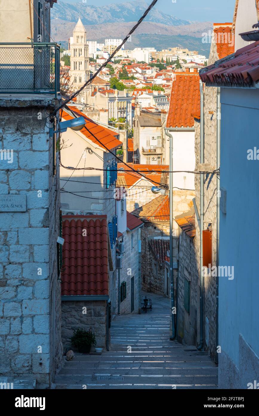 Cathedral of Saint Domnius viewed from staircase leading to Marjan hill ...