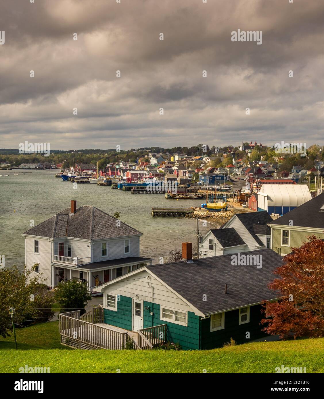 The quaint Lunenburg town in Nova Scotia is a World Heritage Site Stock ...