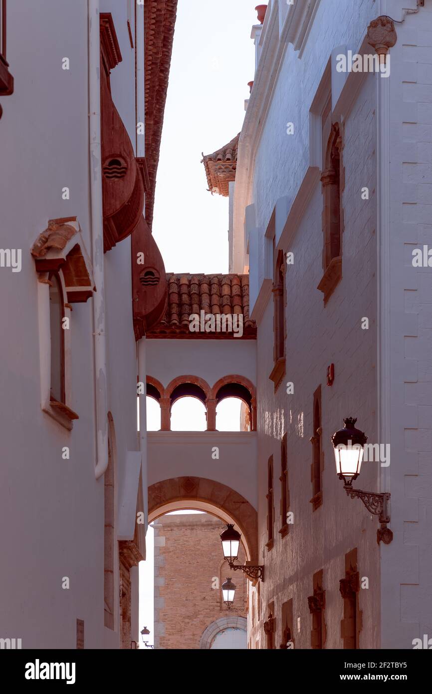 Beautiful town sitges landscape hi-res stock photography and images - Alamy