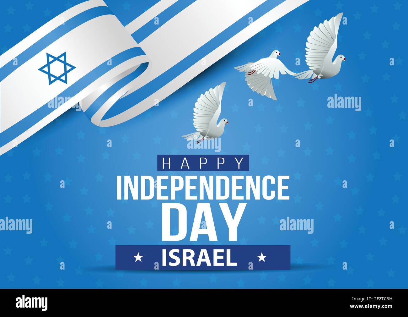 happy independence day israel. flying dove with israel flag. vector ...