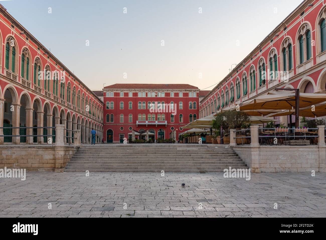 Sunrise view of the Republic square in Split, Croatia Stock Photo - Alamy