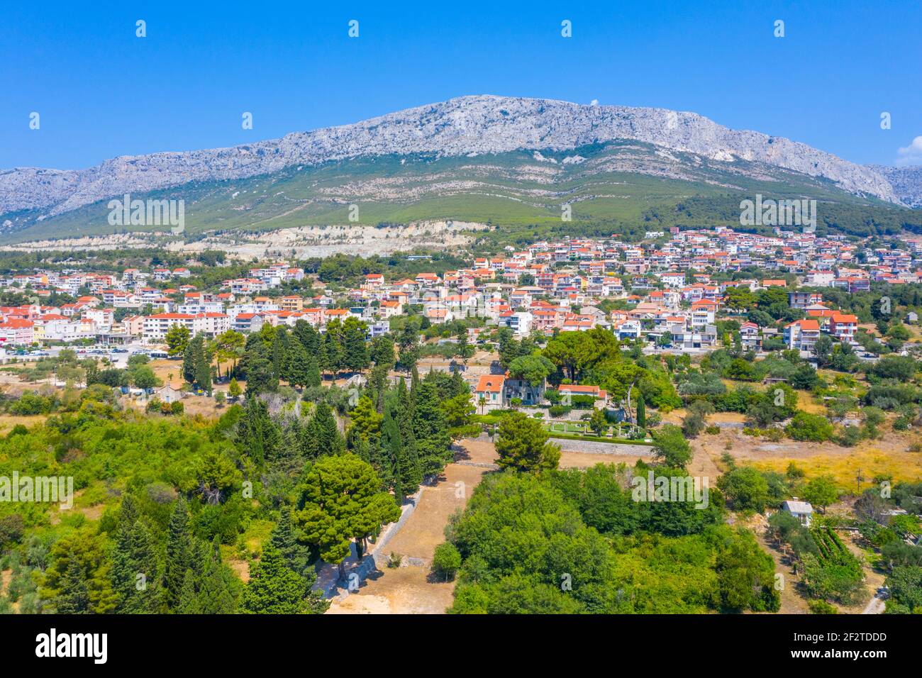 Aerial view of Croatian town Solin Stock Photo - Alamy