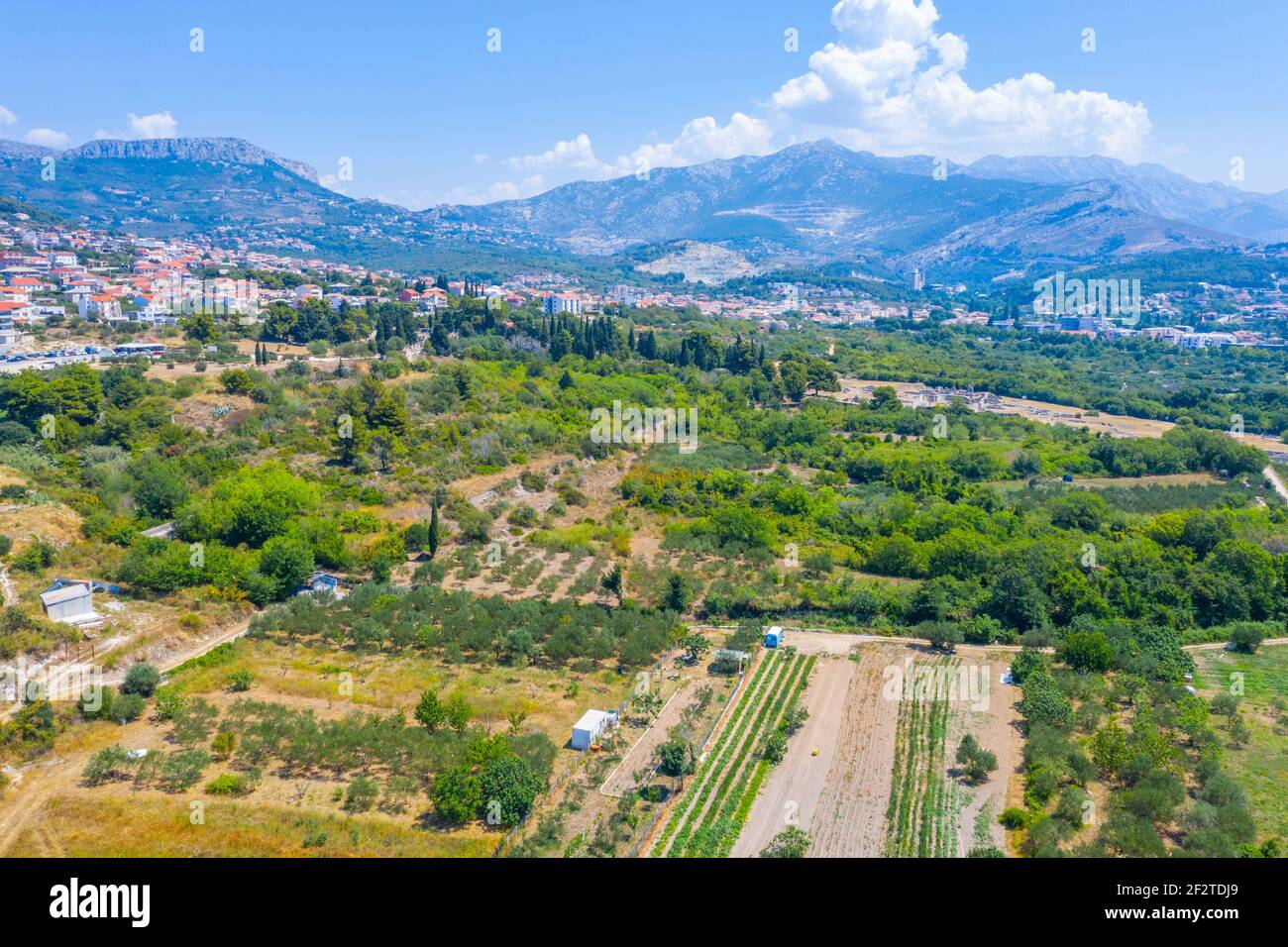 Aerial view of Croatian town Solin Stock Photo - Alamy