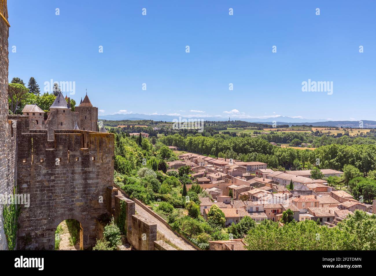 Beautiful panoramic view of the old part of the city from the walls of ...